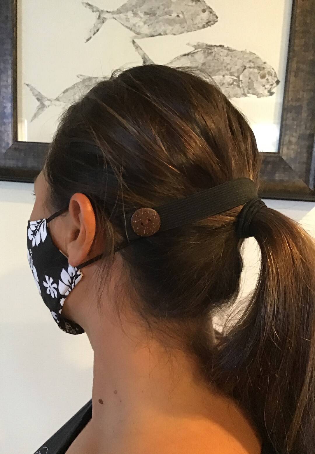 Face Mask Ear Saver Elastic Ear Extender With Coconut Buttons Free ...