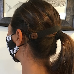 Face Mask Ear Saver Elastic Ear Extender With Coconut Buttons Free ...