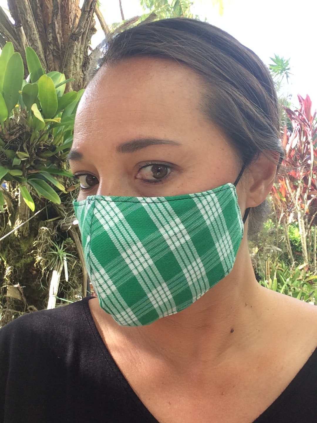 Green Premium Green Palaka Face Mask One Size Fits All - Etsy