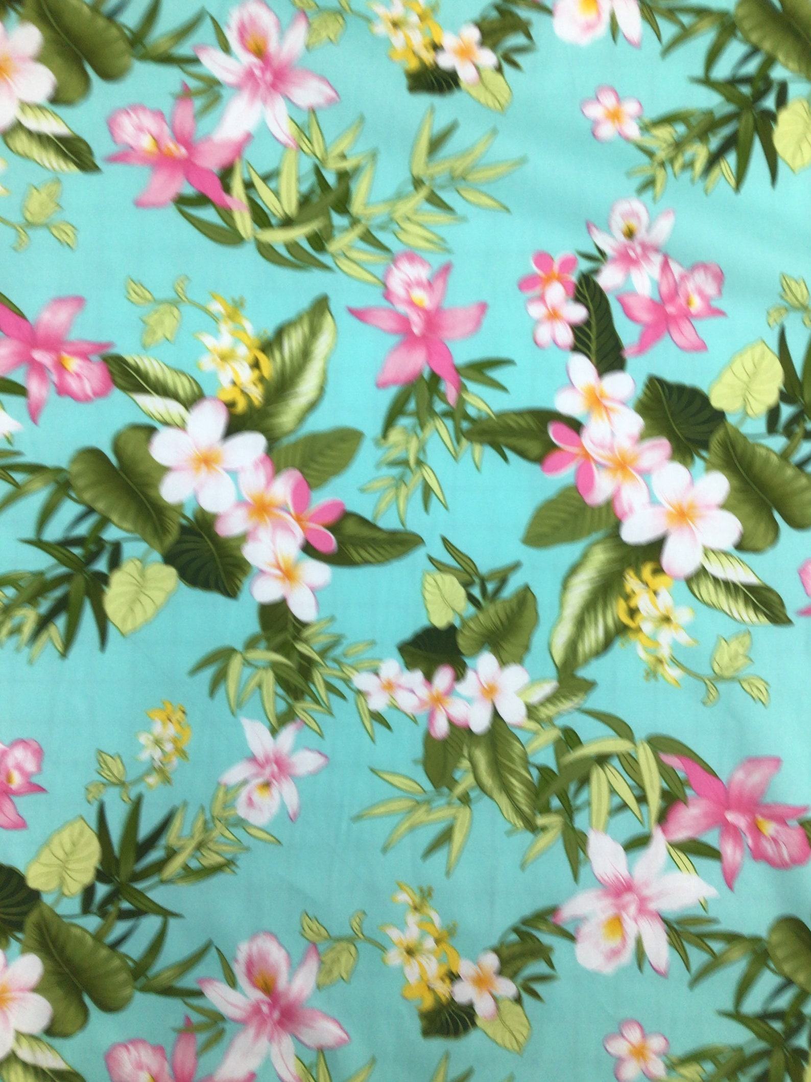 Tropical Hawaiian Print Fabric in Cotton yardage Available - Etsy