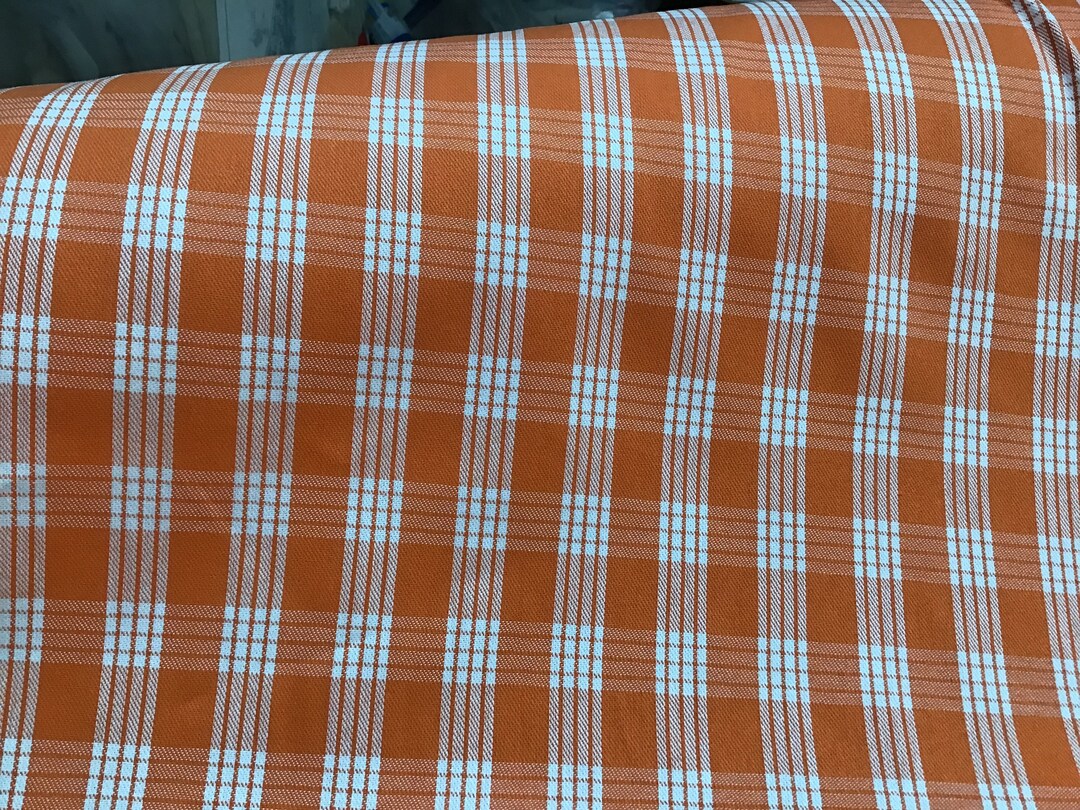 Orange Palaka Hawaiian Woven 100% Cotton Fabric (yardage Available). - Etsy