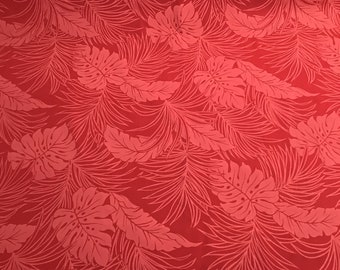 Red Hawaiian Print Poly Cotton Print Fabric Sold by the Yard 59 - Etsy