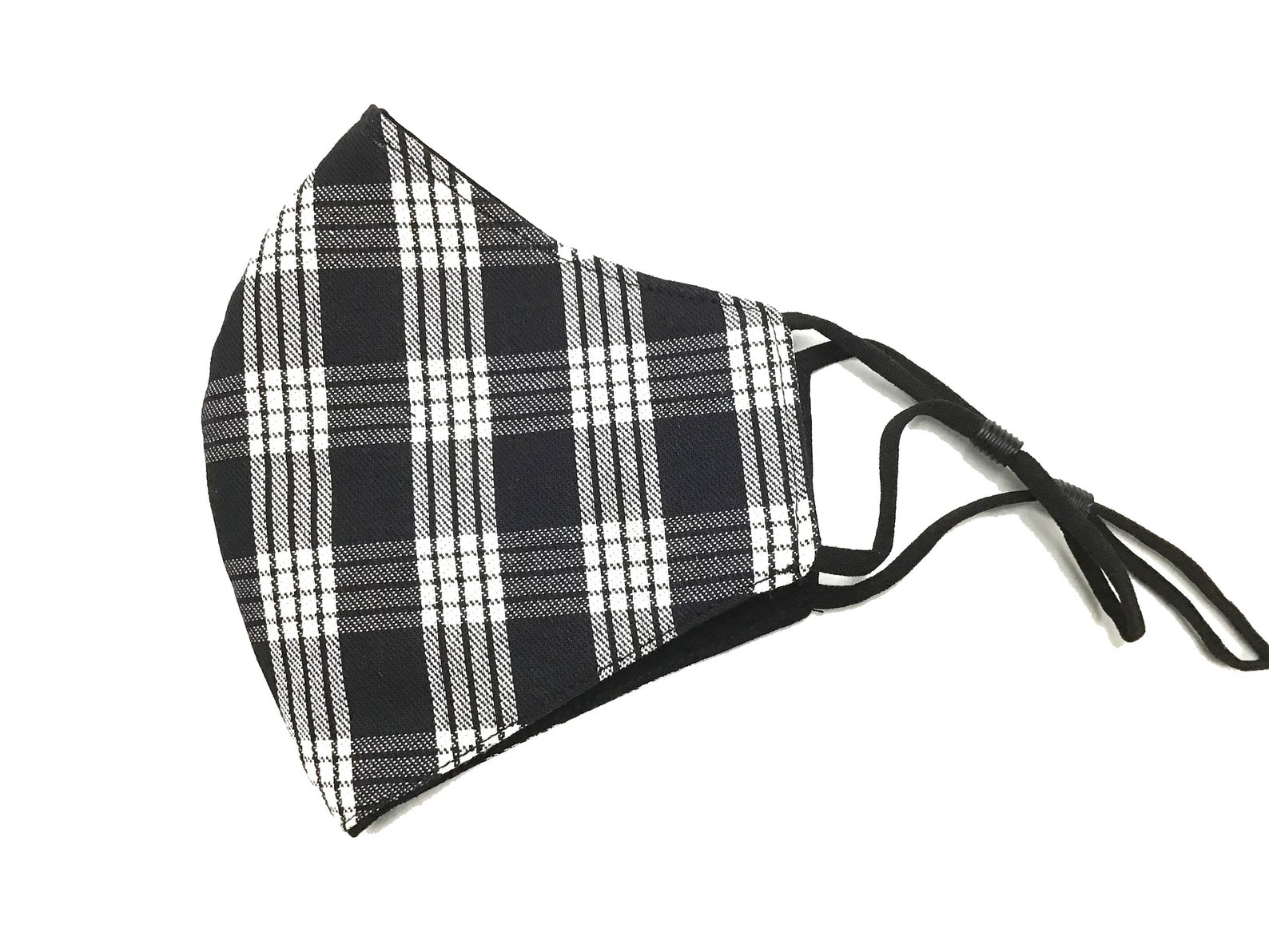 Black Palaka Triple Lined Face Mask Adjustable Reversible - Etsy