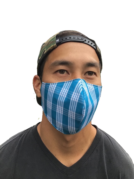 Turquoise Palaka Face Mask triple Lined One Size Fits All - Etsy