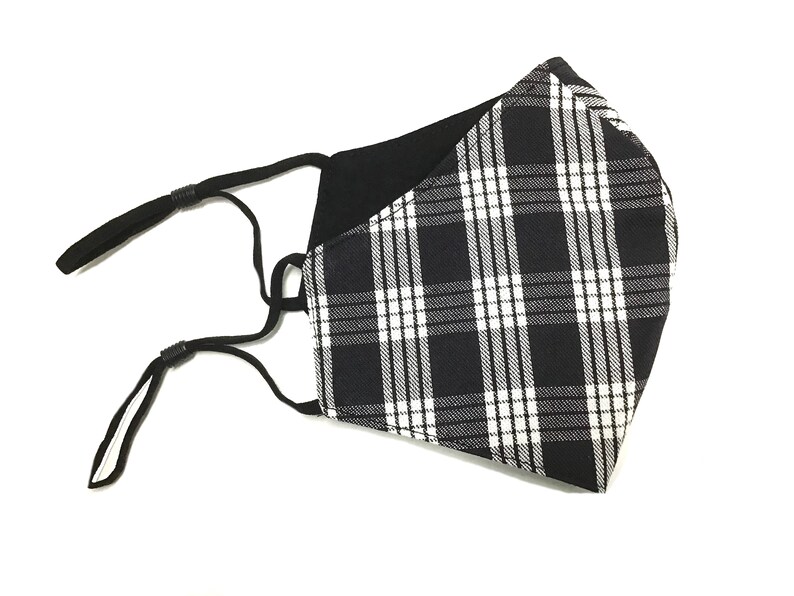 Black Palaka Triple Lined Face Mask Adjustable Reversible - Etsy