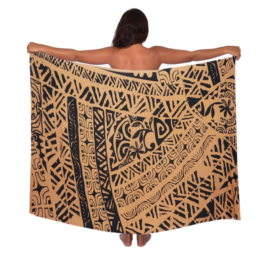 Buy 5, Get One FREE Lightweight Hazel on Black Tiare Tappa Design ...