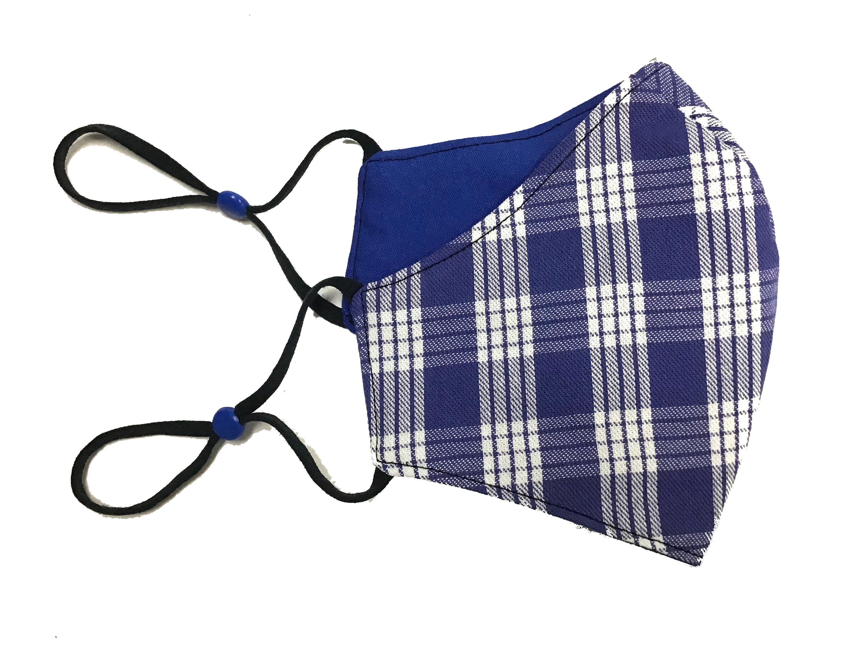 Adjustable Royal Blue Palaka Print Face Mask | Etsy