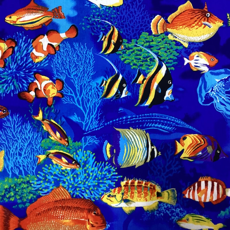 Tropical Fish Fabric - Etsy