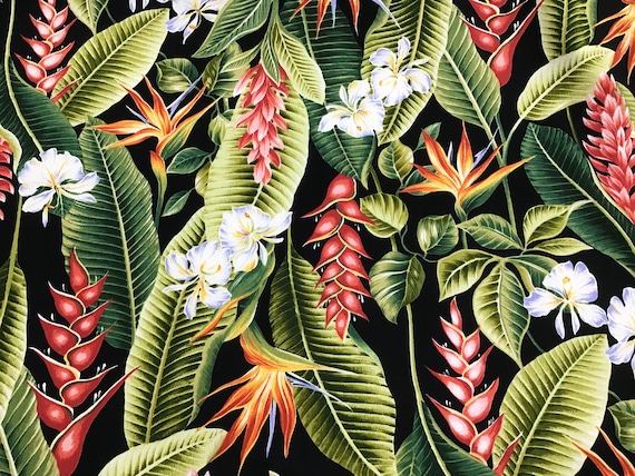 Tropical print fabric store