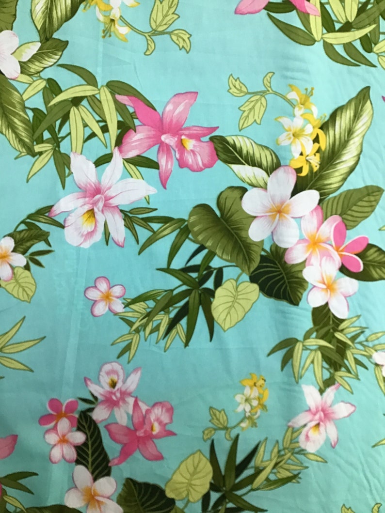 Beautiful Hawaiian Print Fabric in Cotton yardage Available - Etsy