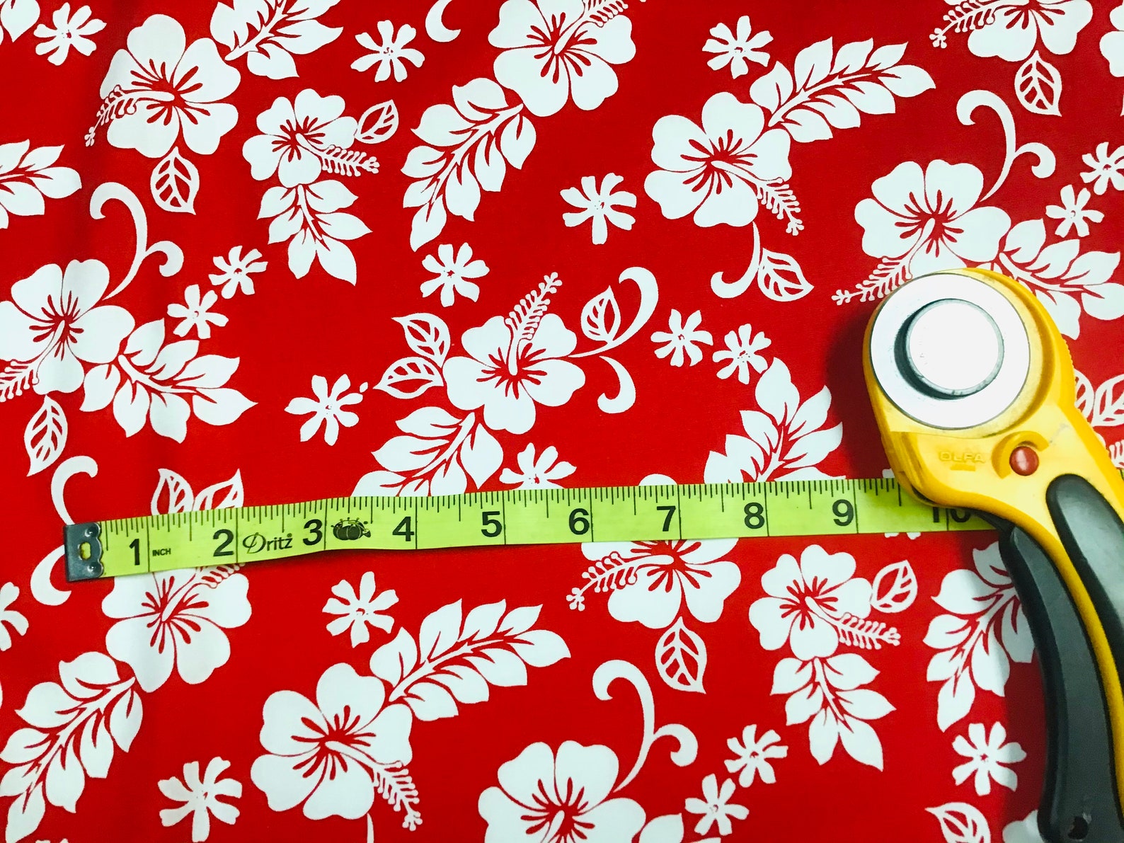 Red Classic Hawaiian Print Fabric 100% Cotton Sold by the Yard - Etsy