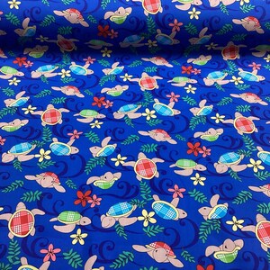 Palaka Design Honu (turtle) Hawaiian Print 100% Cotton Fabric Sold by ...