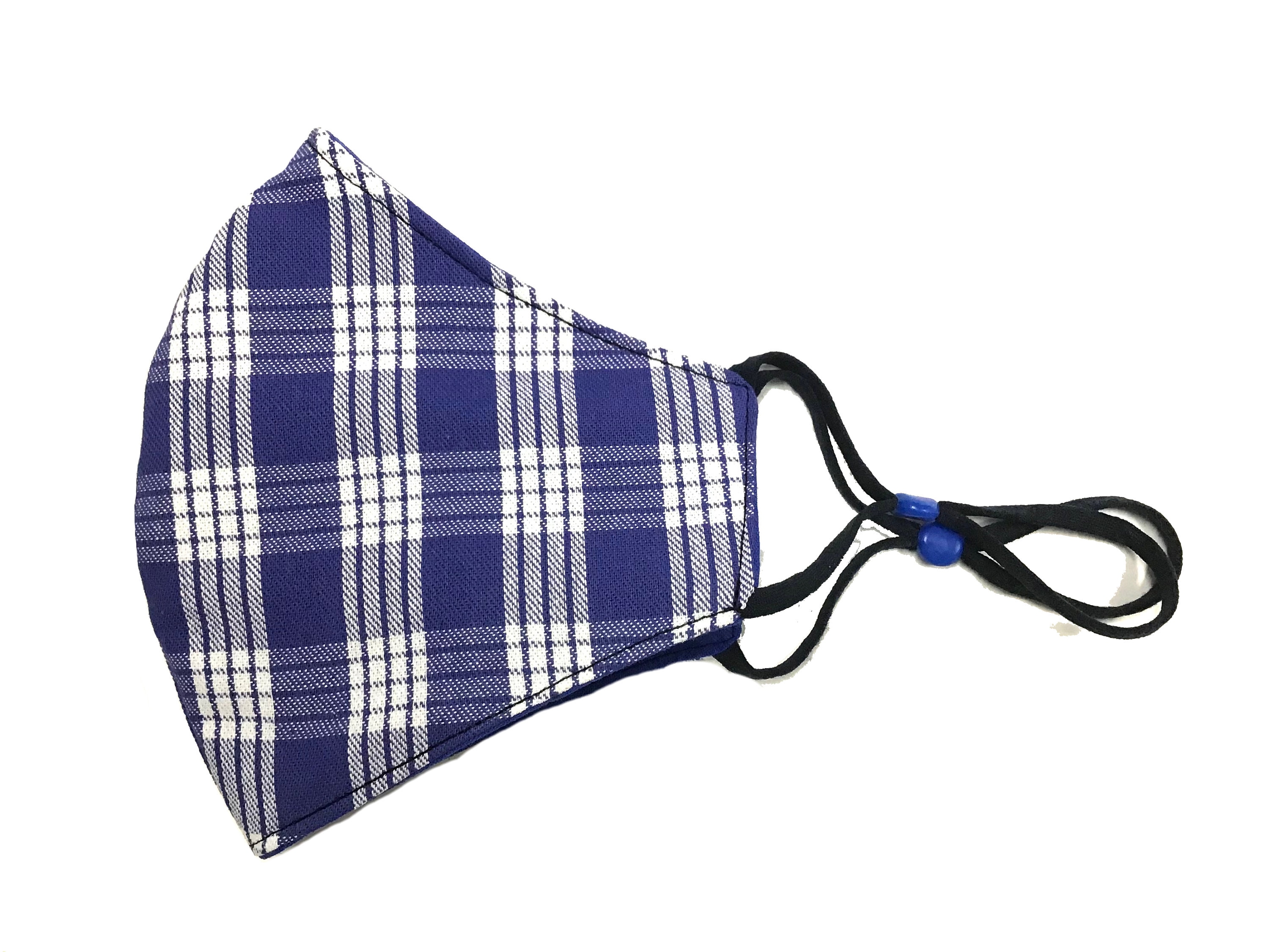 Adjustable Royal Blue Palaka Print Face Mask | Etsy