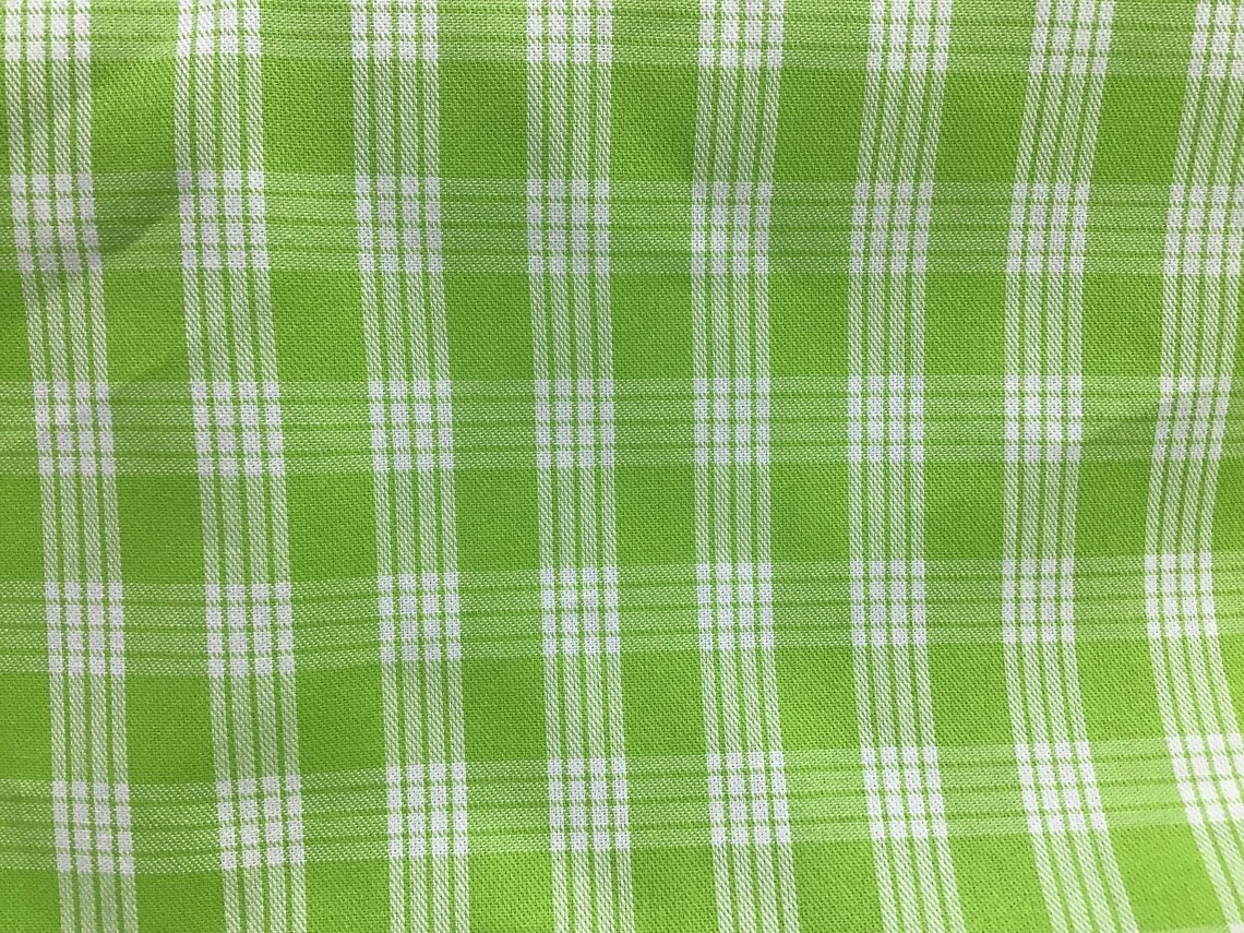 Lime Green Palaka Heavy Woven 100% Cotton Fabric Sold by the Yard - Etsy