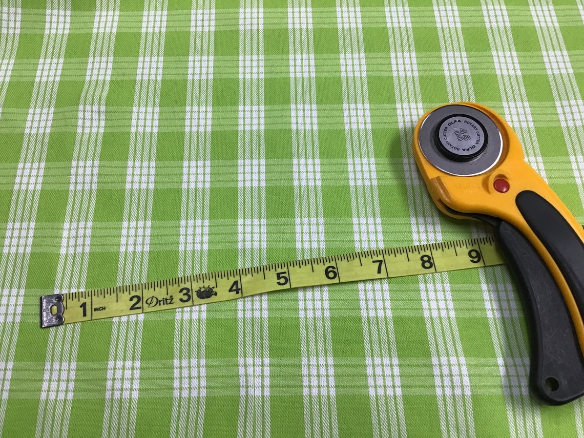 Lime Green Palaka Heavy Woven 100% Cotton Fabric Sold by the | Etsy