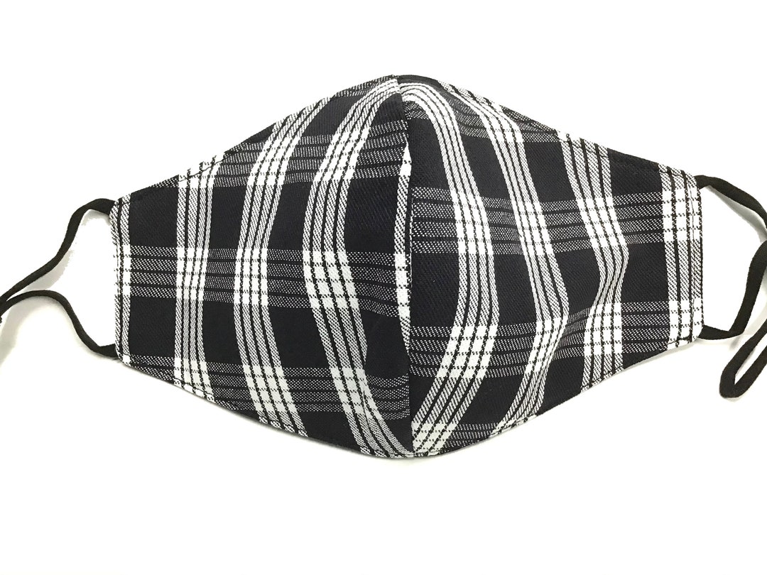 Black Palaka Triple Lined Face Mask Adjustable Reversible - Etsy