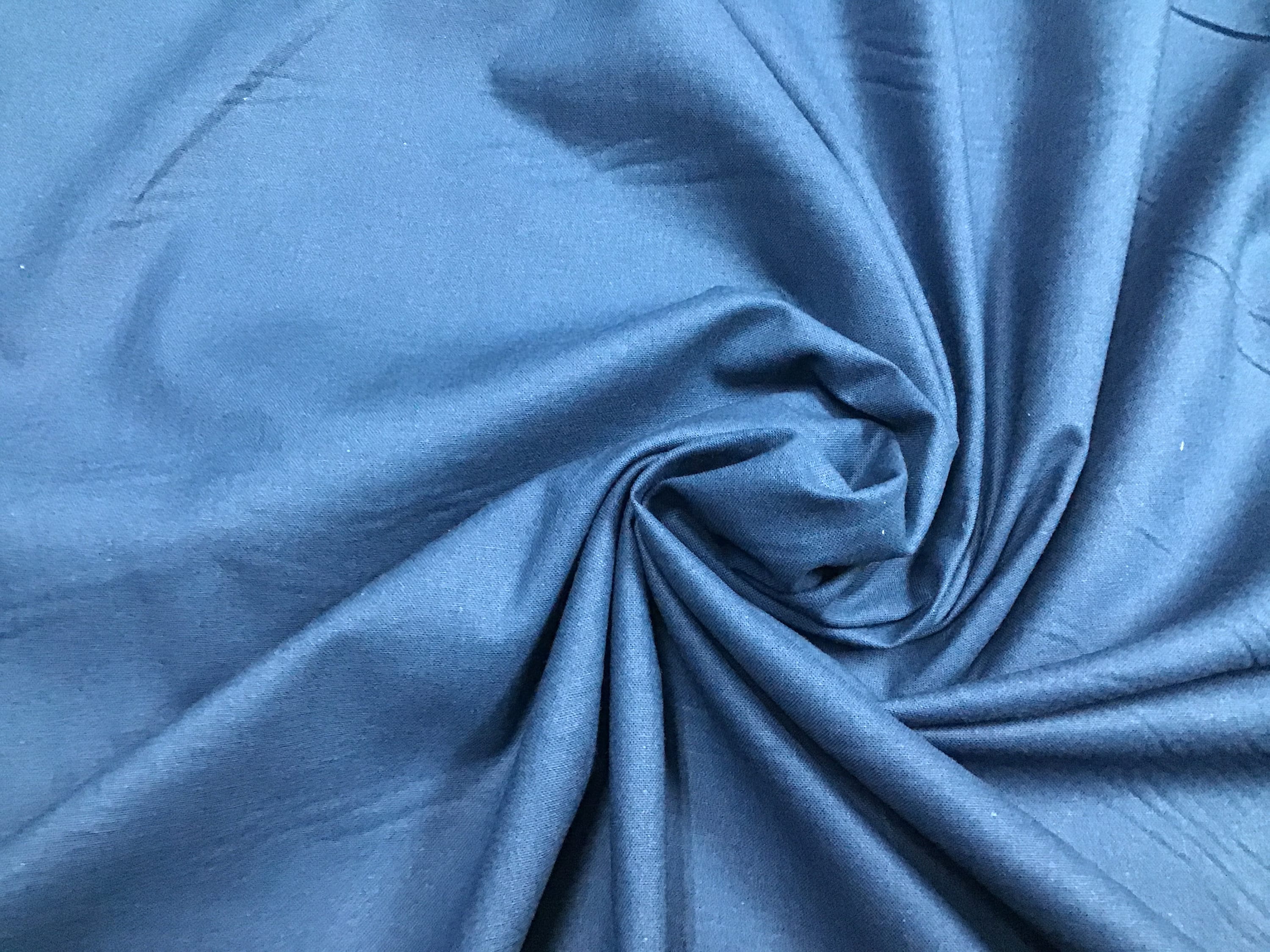 Navy Blue Cotton Sheeting Fabric (photo Shown is Lighter Than Original ...