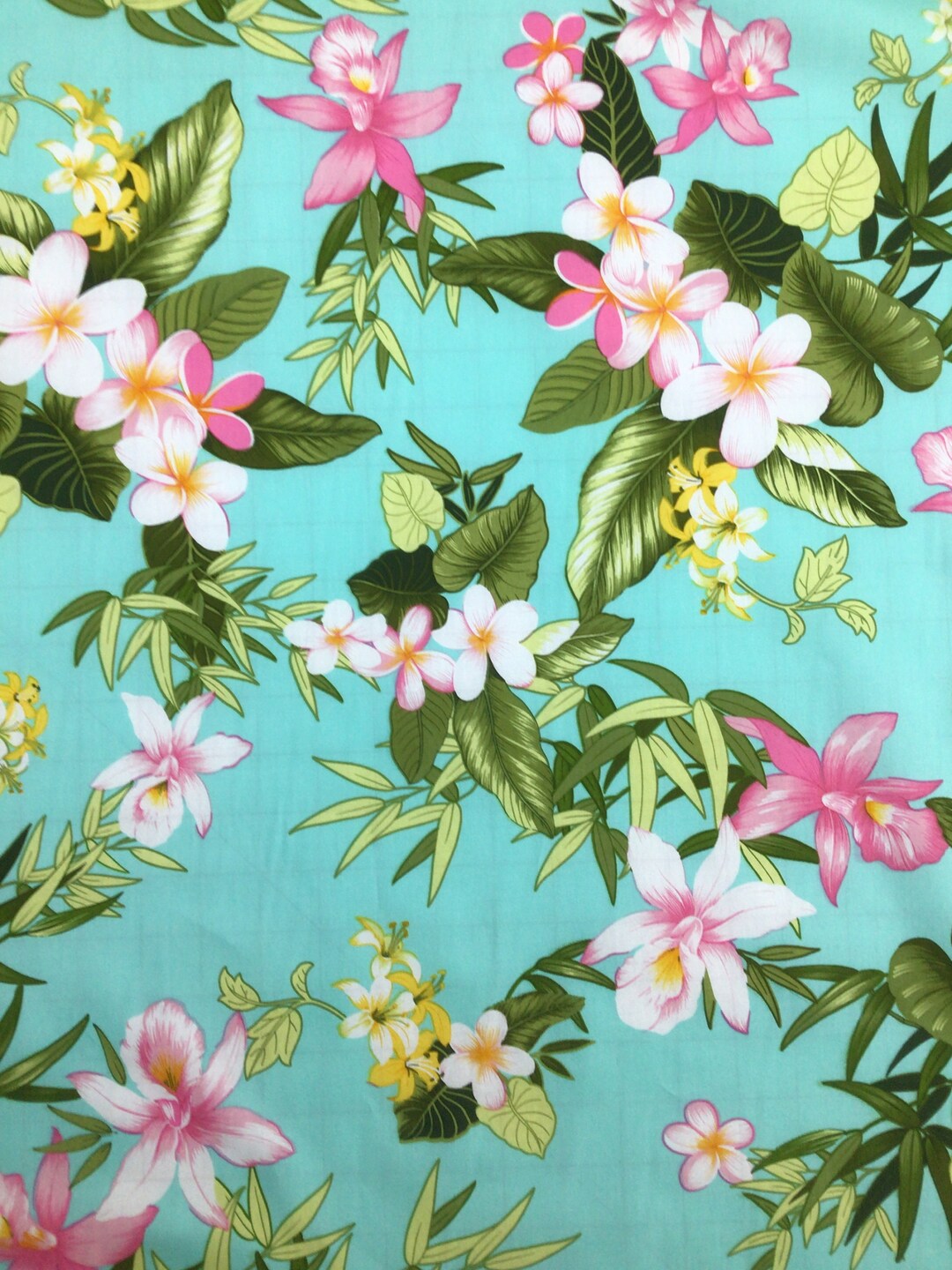 Tropical Hawaiian Print Fabric in Cotton yardage Available - Etsy