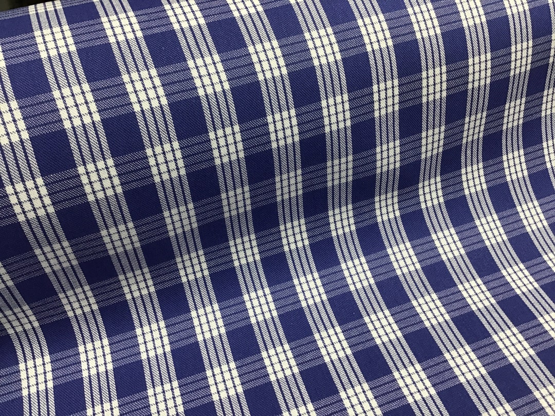 Royal Blue Woven Palaka Hawaiian Print Fabric yardage - Etsy