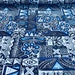 Poly Cotton Tapa Design Hawaiian Print Fabric in Blue Sold by the Yard ...