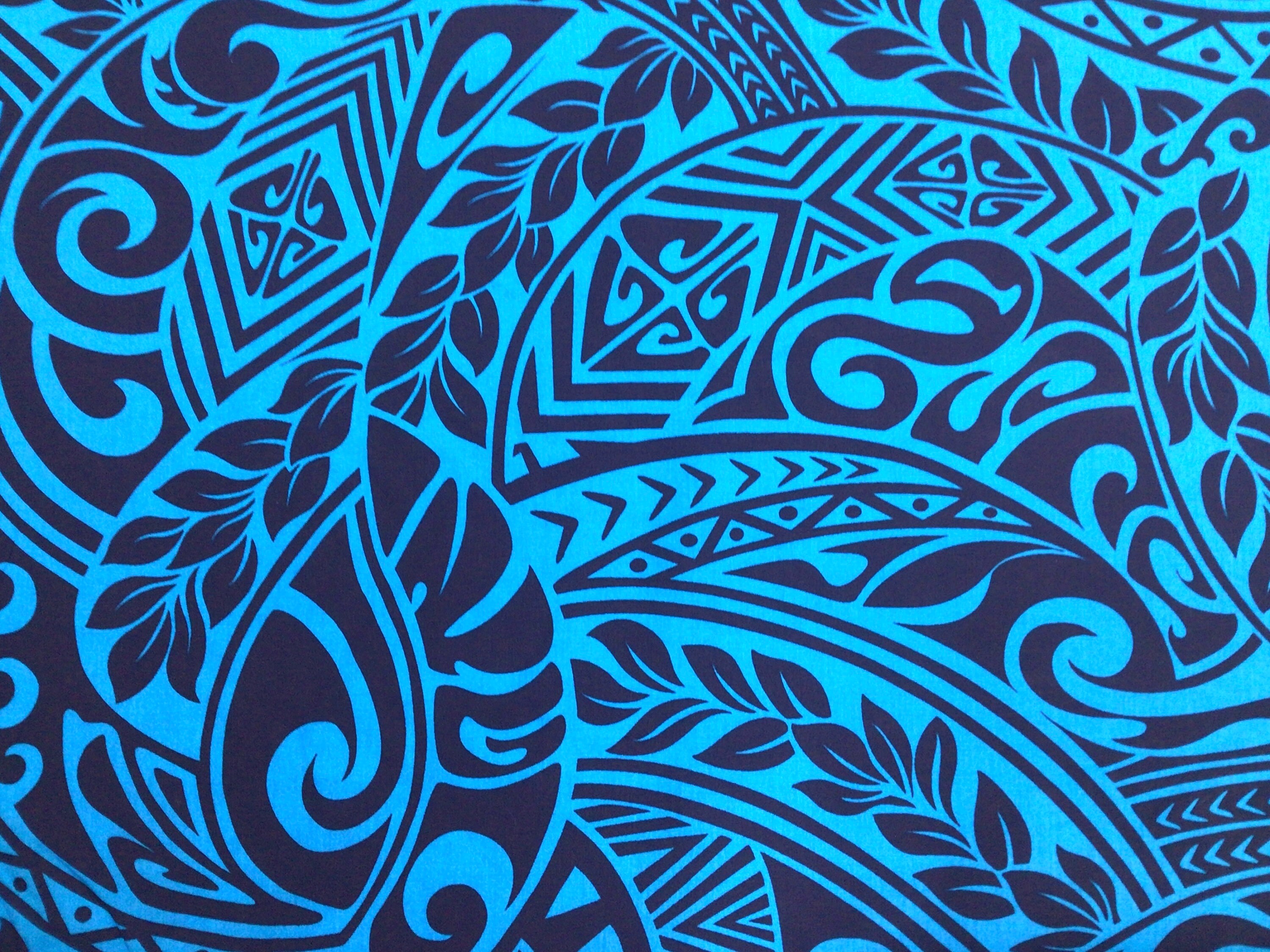 Cyan Tribal Hawaiian Print Face Mask Adjustable Reversible | Etsy