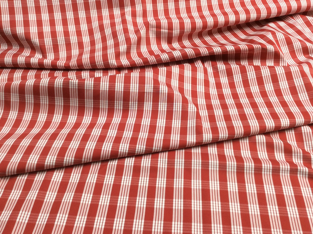 Red Palaka Heavy 100% Cotton Woven Fabric (yardage Available) - Etsy