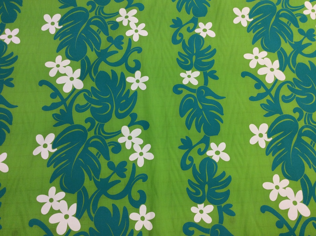 Hawaiian Print Fabric Poly-cotton (yardage Available) - Etsy