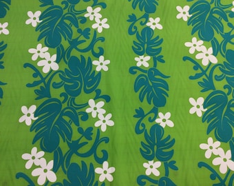 Deep Blue Hawaiian Print Fabric Poly-cotton yardage | Etsy