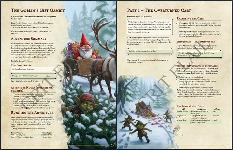 The Goblin Gift Gambit – D&D 5e Holiday One-shot Adventure | Family ...