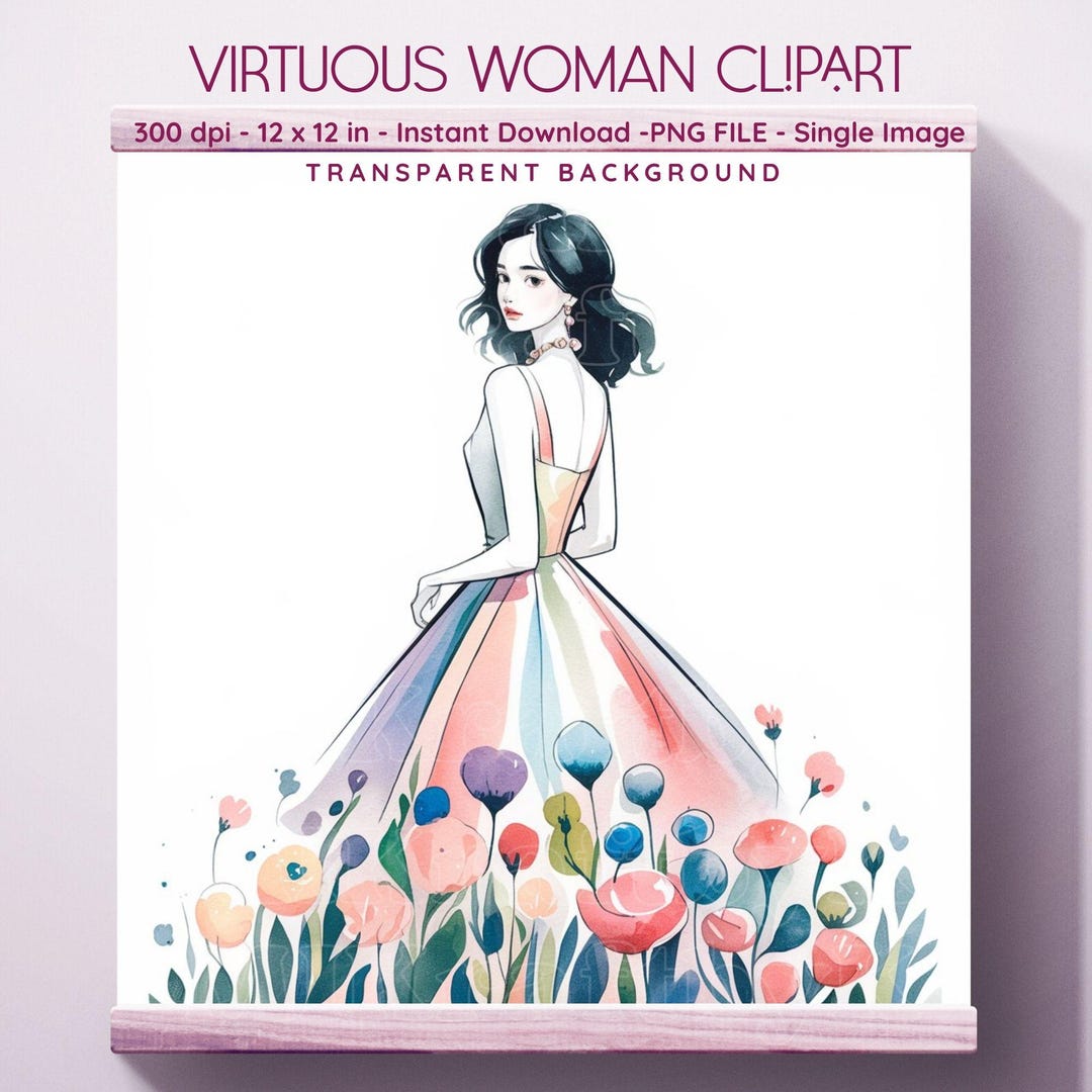 Virtuous Woman PNG Clipart for Sublimation, Journals, Tshirts, Mugs ...