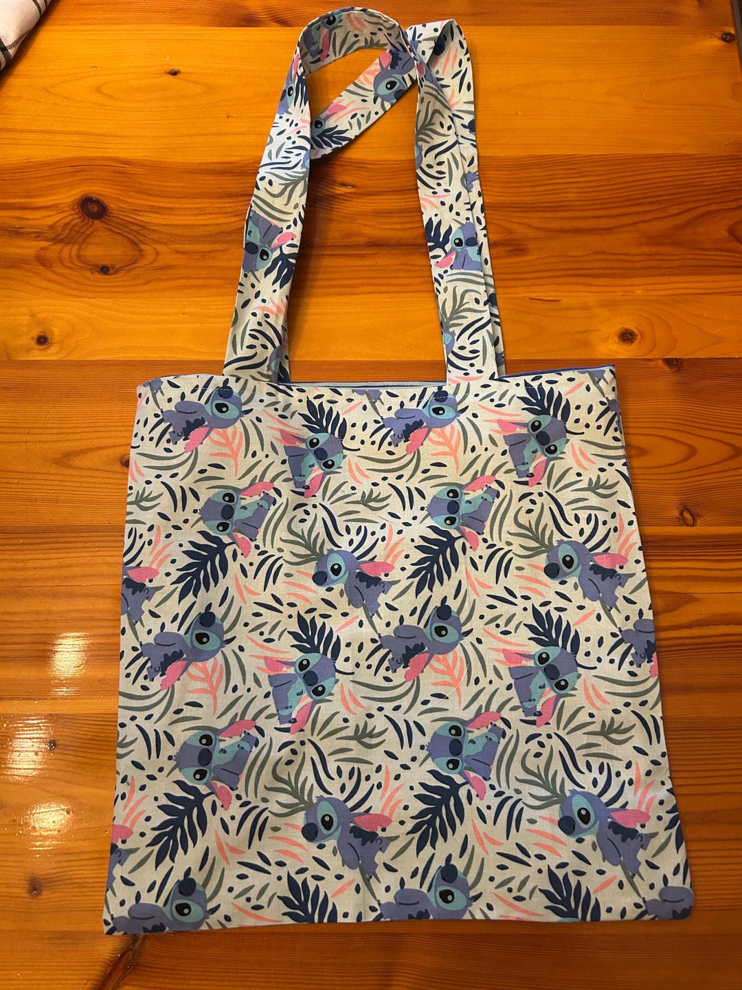 Stitch Tote With Striped Lining - Etsy