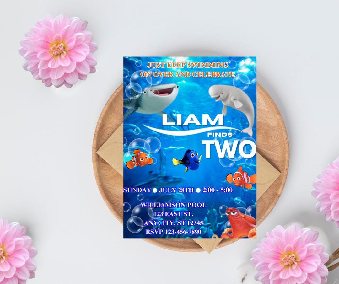 Finding Nemo Invitation - Etsy