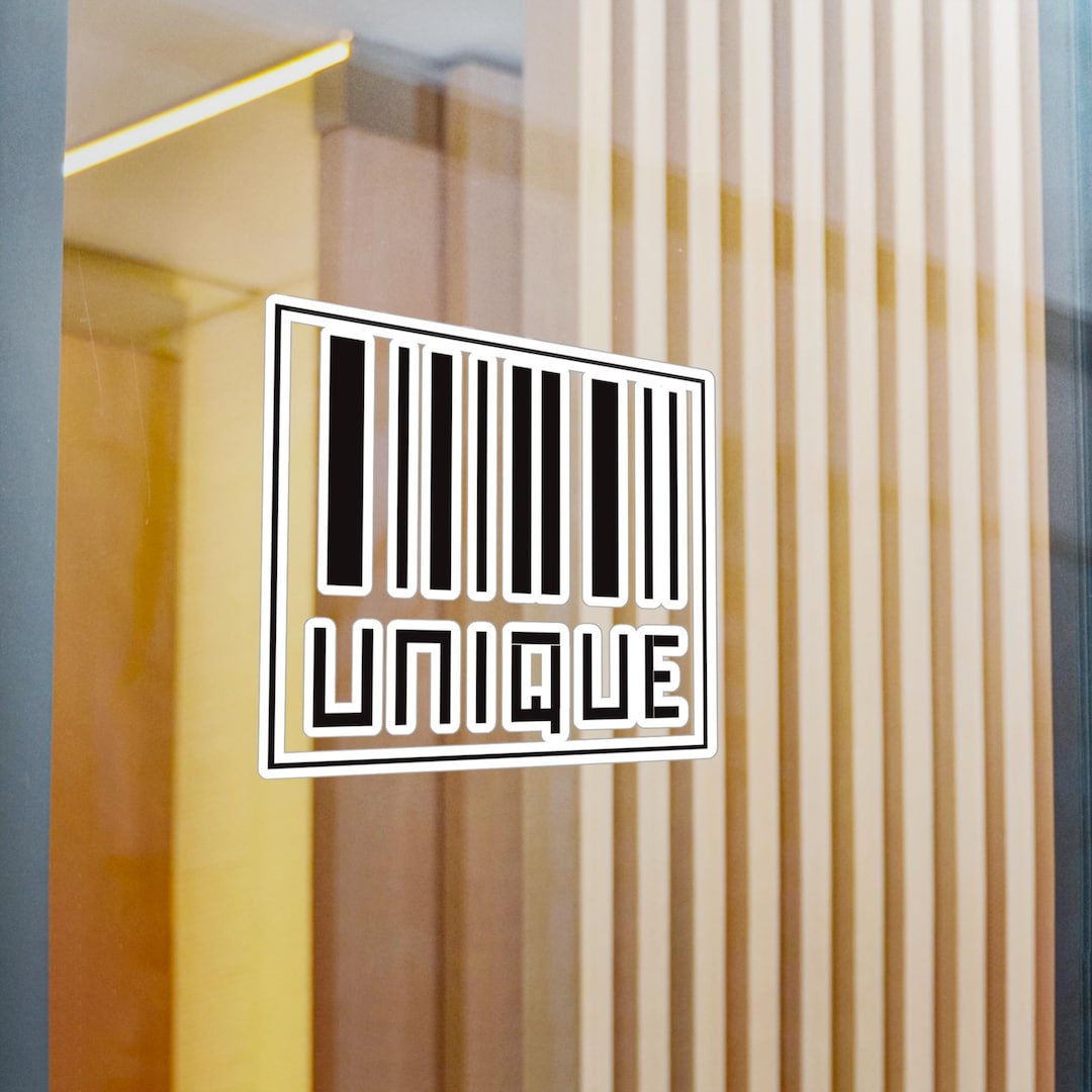 Unique Barcode Design Vinyl Decal: Laptop, Car, Water Bottle Sticker - Etsy