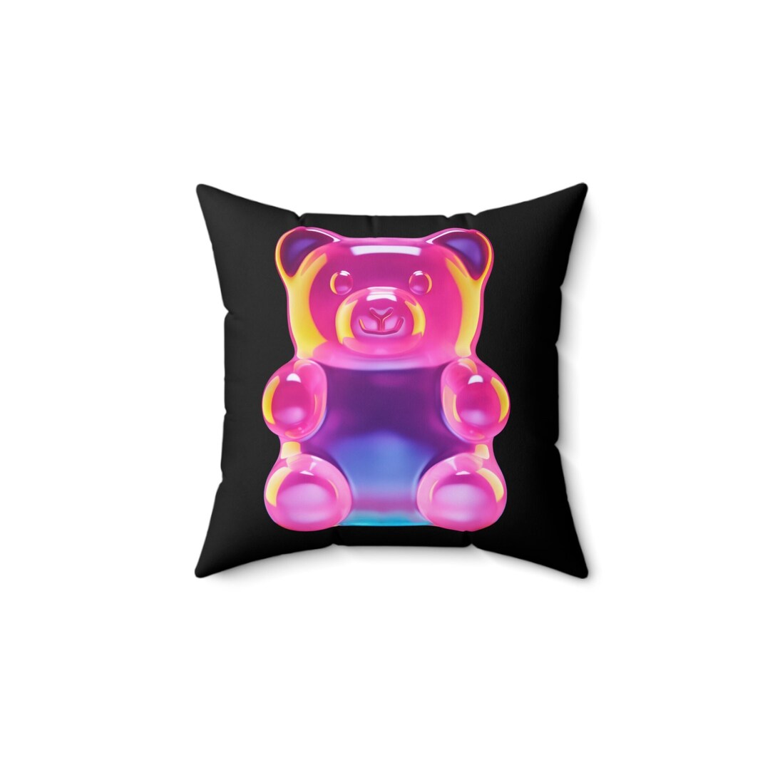 Neon Gummy Bear Pillow | Pop Culture Home Decor and Art - Etsy