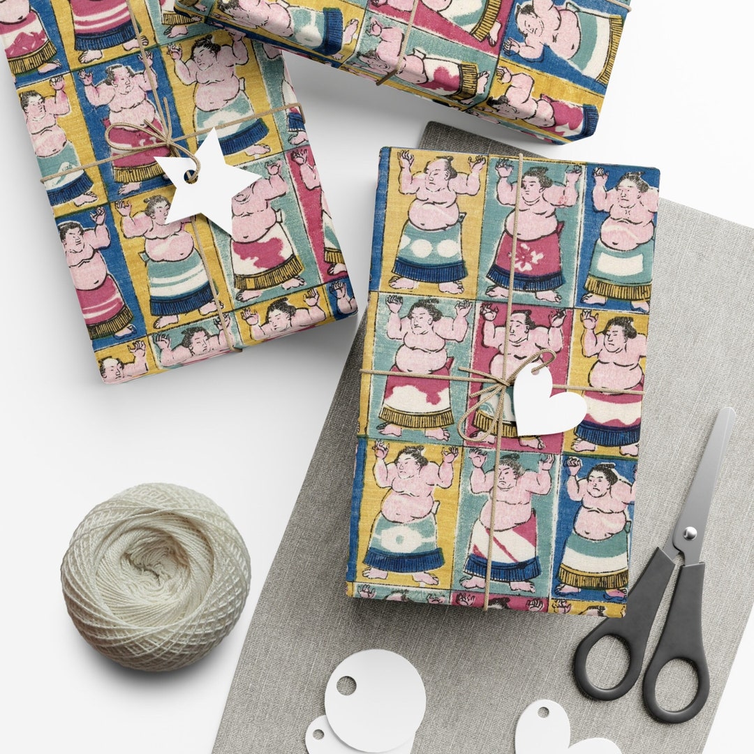 Vintage Japanese Samurai Gift Wrap Papers | Wrapping Paper Aesthetic - Etsy