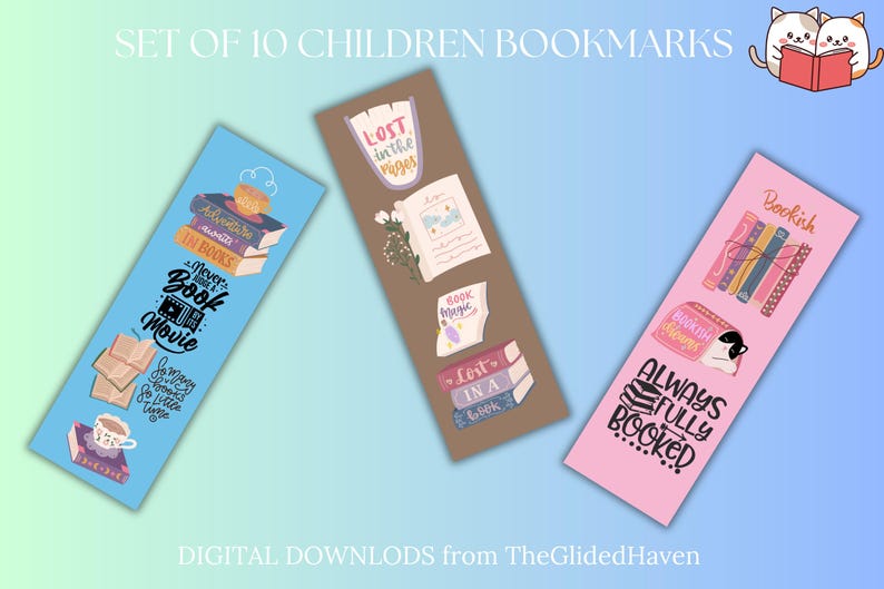 Printable Kids Bookmarks, Bookmark for Children, Cute Bookmarks for ...
