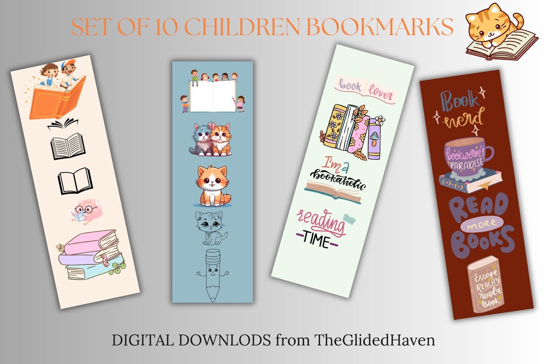 Printable Kids Bookmarks, Bookmark for Children, Cute Bookmarks for ...