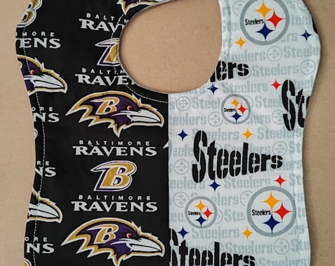 Pittsburgh Steelers / Baltimore Ravens House Divided Baby Bib - Etsy