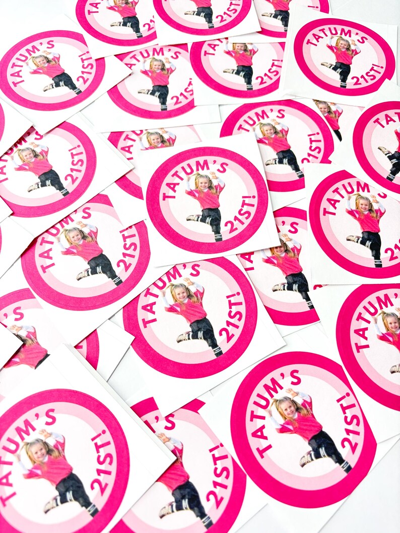 Custom 21st Birthday Sticker, Sign Night Sticker, Twenty First Birthday ...