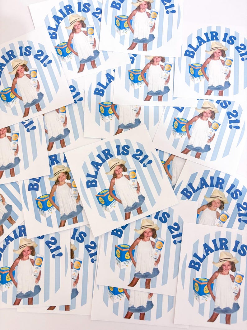 Custom 21st Birthday Sticker, Sign Night Sticker, Twenty First Birthday ...