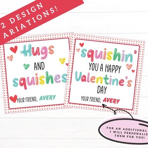 Printable Squishin' You a Happy Valentine's Day Card Squish Toy ...
