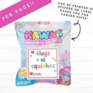 Printable Squishin' You a Happy Valentine's Day Card Squish Toy ...