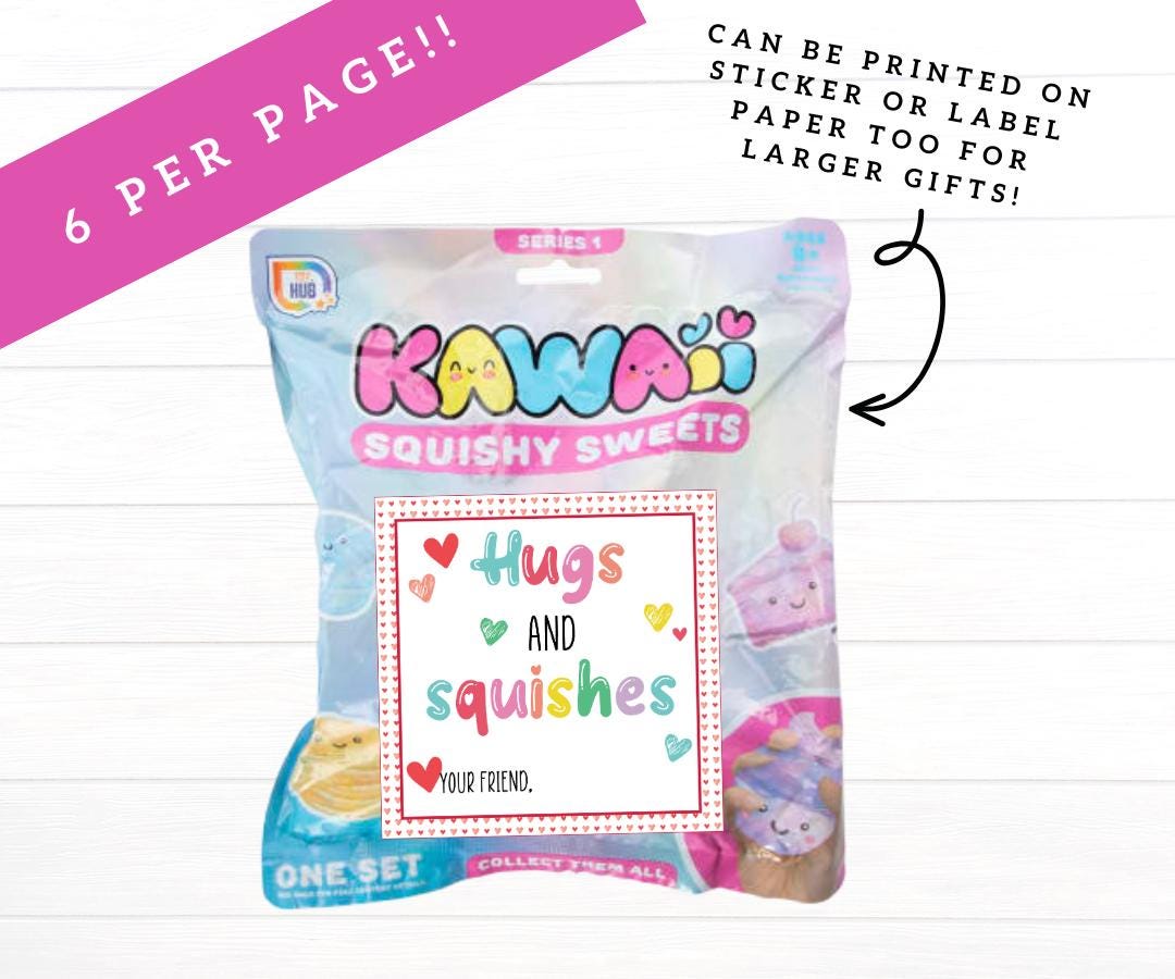 Printable Squishin' You a Happy Valentine's Day Card Squish Toy ...