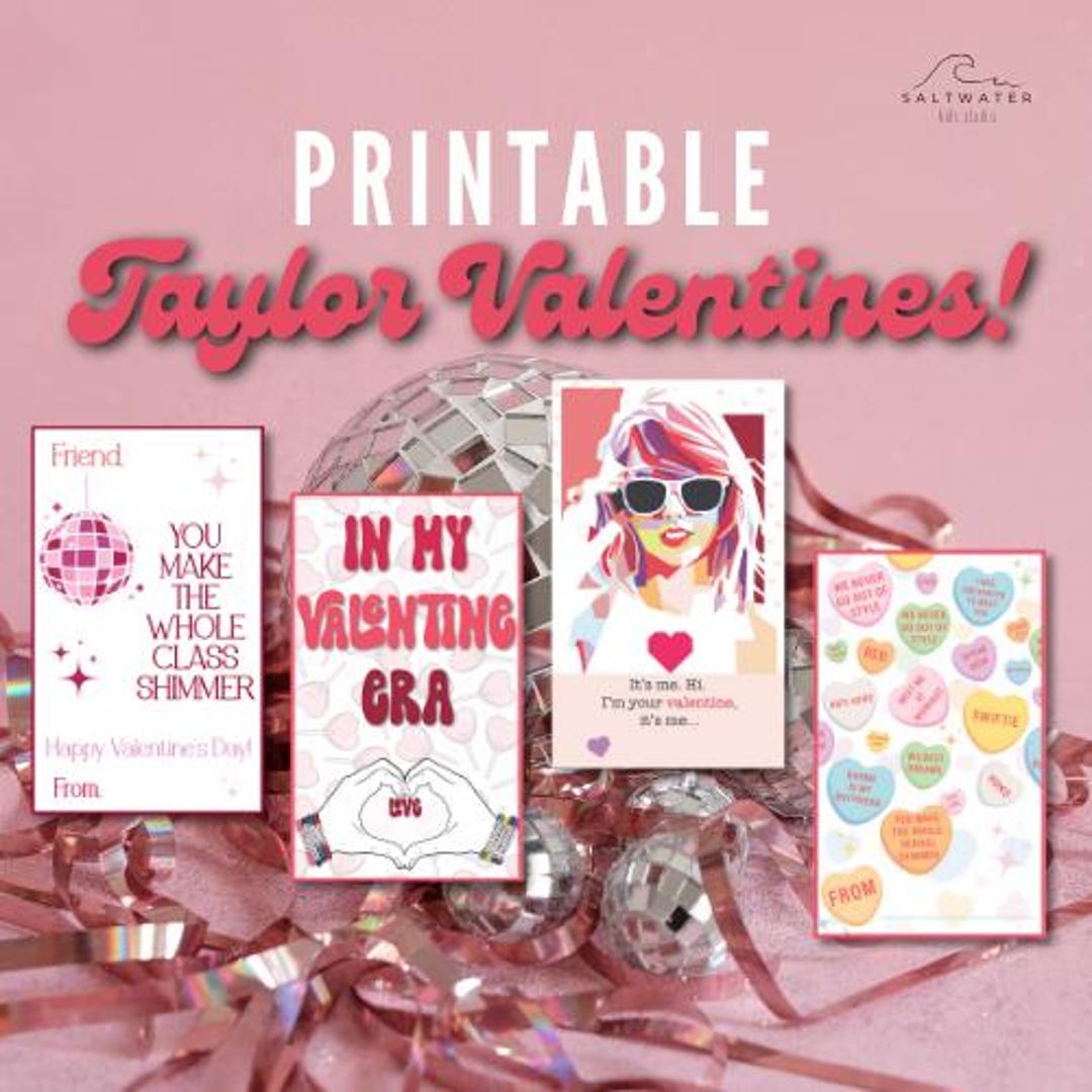 Taylor Swift-inspired Valentines Day Printable Cards Classroom ...