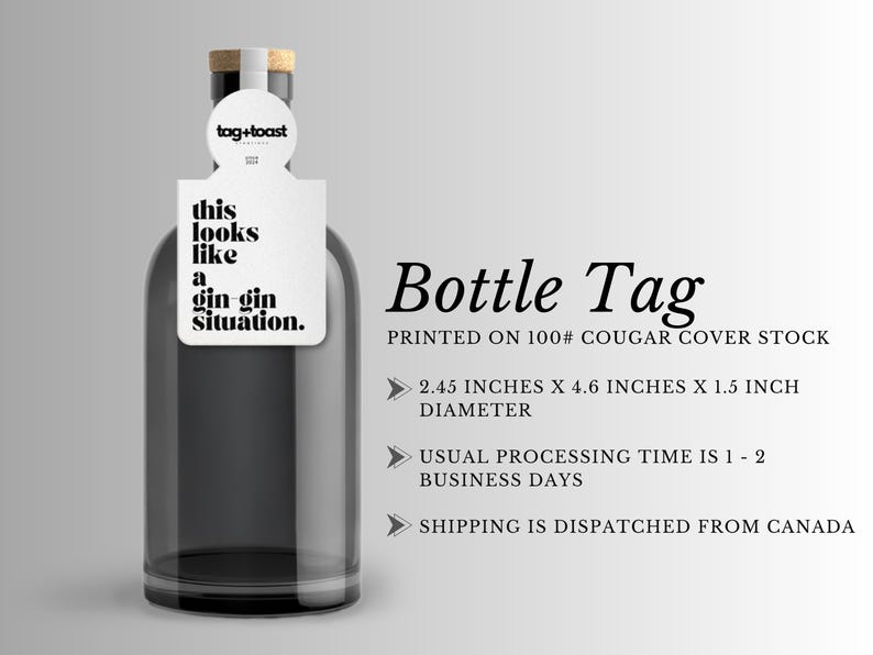 This Looks Like a Gin Gin Situation - Bottle Tag, Funny Tag, Spirits ...