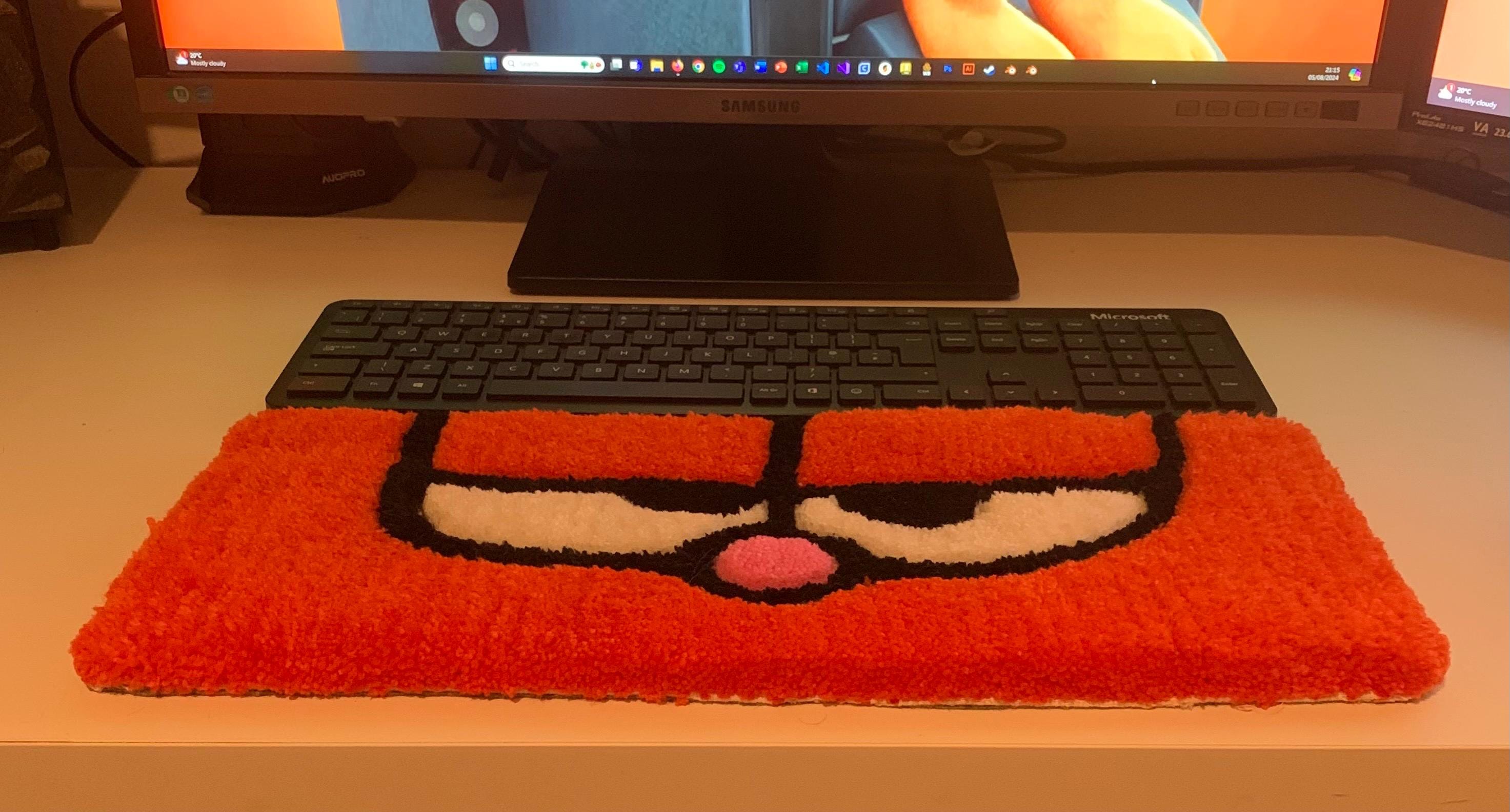 Handmade Tufted Garfield Keyboard Rug - Etsy
