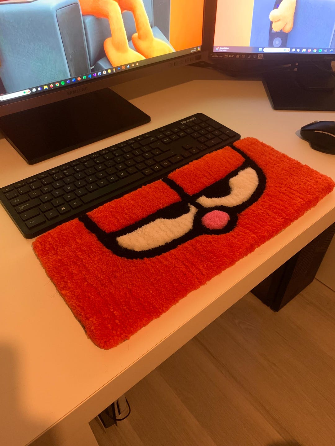 Handmade Tufted Garfield Keyboard Rug - Etsy