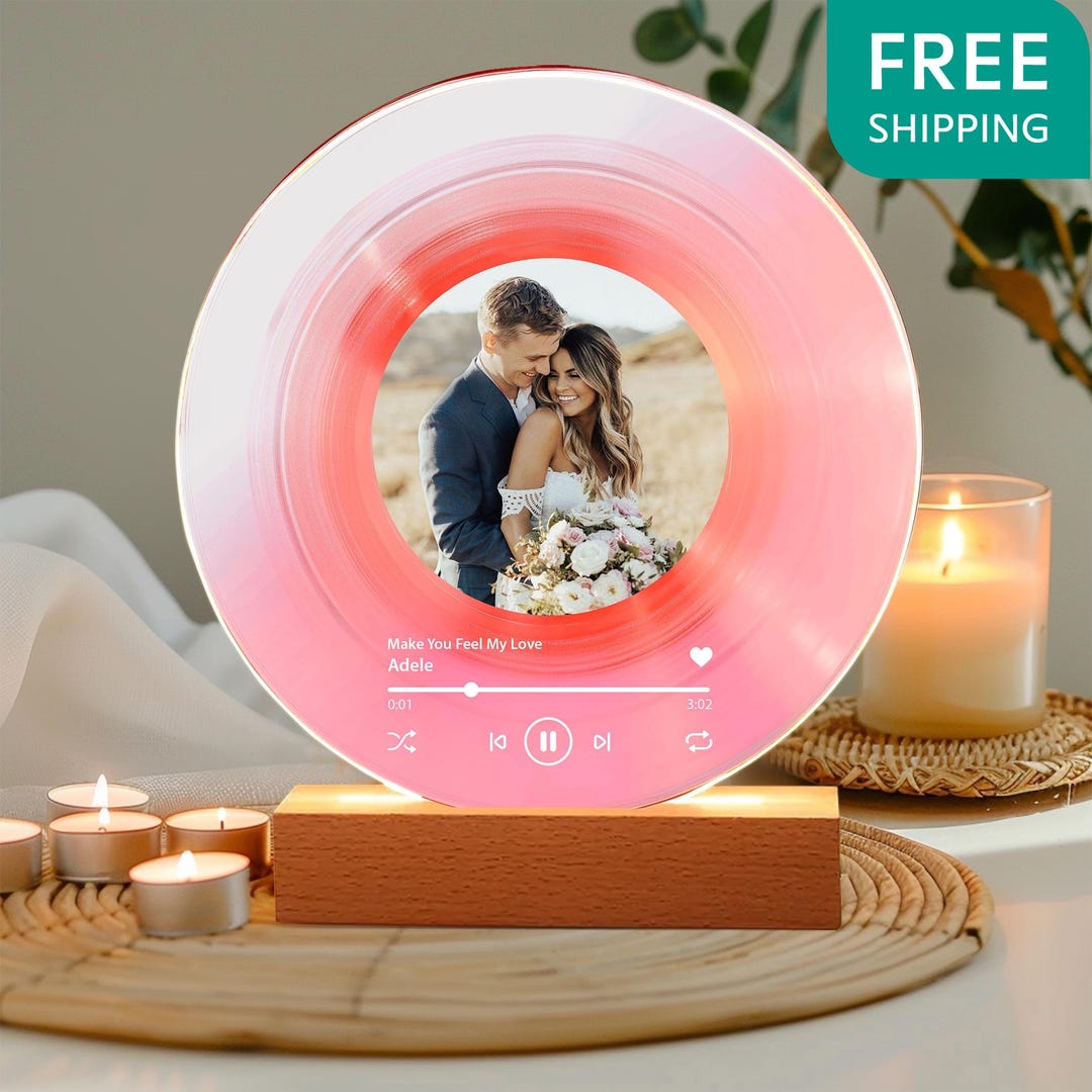 Custom Photo Vinyl Record Plaque Personalized Music Album Cover Gift ...