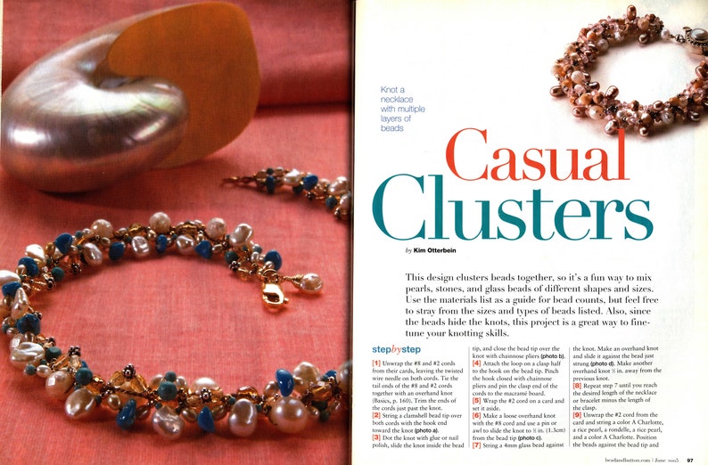 Bead and Button Jewelry Making Magazine June 2005 - Etsy