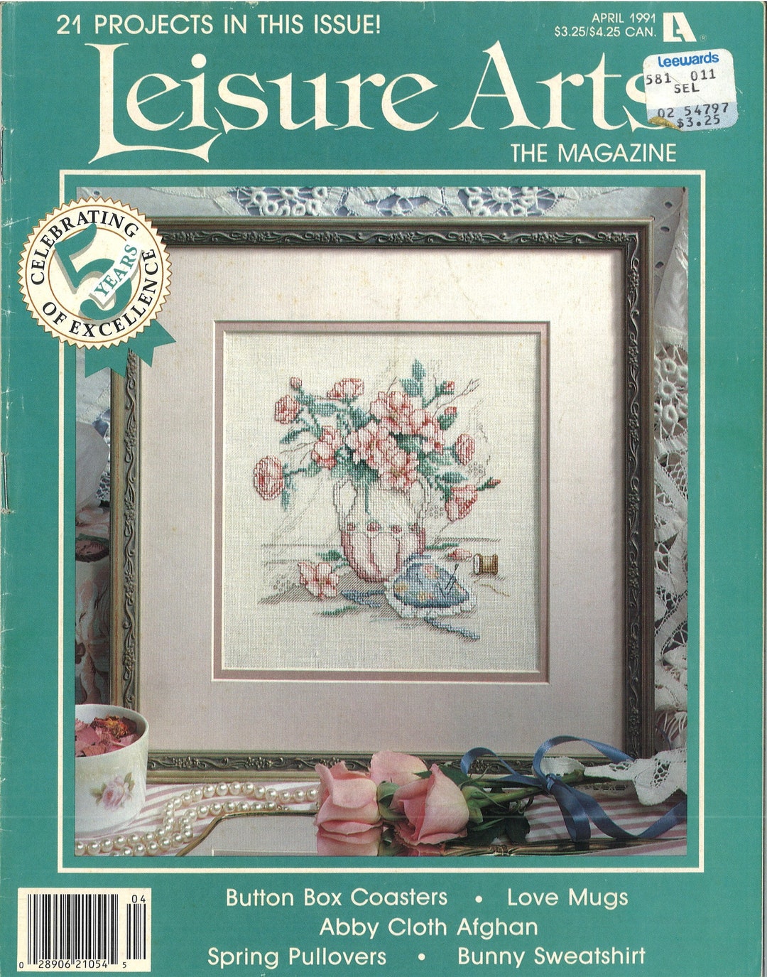 Leisure Arts Magazine - April 1991 - Needlecraft Patterns - Etsy